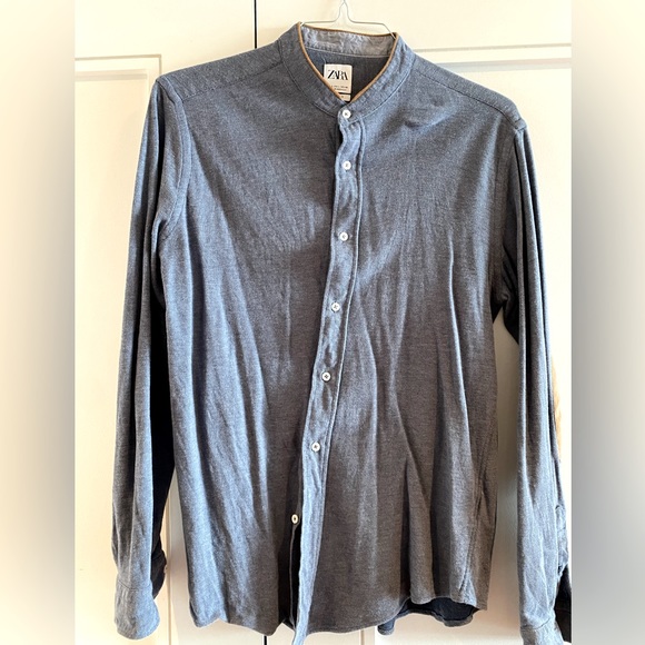 Zara | Shirts | Zara Button Down Japanese Collar | Poshmark
